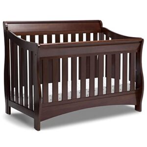 delta children bentley s series 4-in-1 convertible baby crib, chocolate