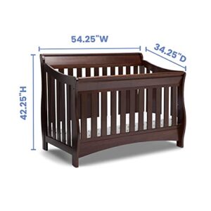 Delta Children Bentley S Series 4-in-1 Convertible Baby Crib, Chocolate