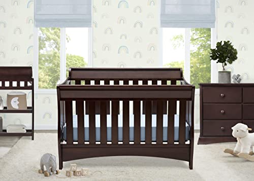 Delta Children Bentley S Series 4-in-1 Convertible Baby Crib, Chocolate