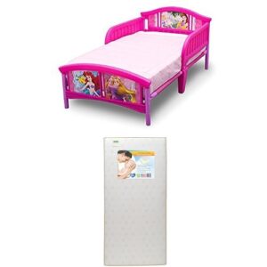 delta children plastic toddler bed, disney princess with twinkle stars crib & toddler mattress