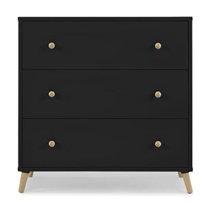 Delta Children Essex 3 Drawer Dresser, Ebony/Natural