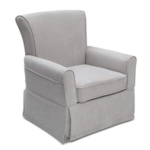 delta children benbridge glider swivel rocker chair, dove grey