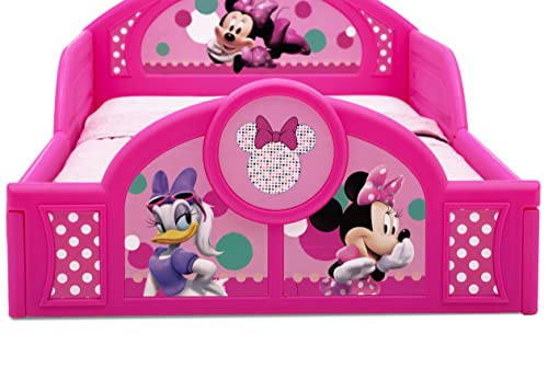 Delta Children Minnie Mouse Sleep & Play Toddler Bed and Toy Box -Bedroom Set