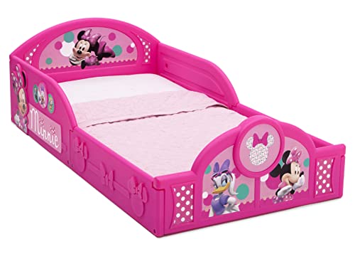 Delta Children Minnie Mouse Sleep & Play Toddler Bed and Toy Box -Bedroom Set