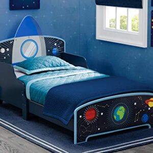 Delta Children Space Adventures Rocket Ship Wood Toddler Bed - Greenguard Gold Certified, Blue