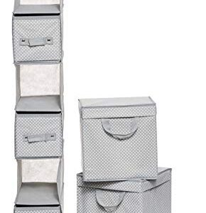 Delta Children Nursery Storage 48 Piece Set - Easy Storage/Organization Solution - Keeps Bedroom, Nursery & Closet Clean, Dove Grey