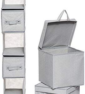 Delta Children Nursery Storage 48 Piece Set - Easy Storage/Organization Solution - Keeps Bedroom, Nursery & Closet Clean, Dove Grey