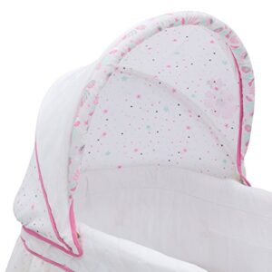 Delta Children Gliding Bedside Bassinet - Portable Crib with Lights, Sounds and Vibration, Disney Minnie Mouse Boutique