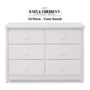 Delta Children Clermont 6 Drawer Dresser, Greenguard Gold Certified, Bianca White