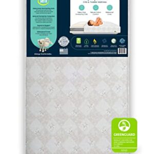 Serta Tranquility Eco Firm 2-Stage Premium Baby Crib Mattress & Sealy Stain Protection Waterproof Fitted Toddler Bed and Baby Crib Mattress Pad