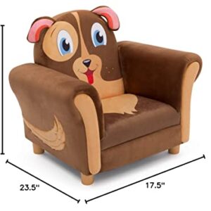 Delta Children Cozy Children's Chair - Fun Animal Character, Brown Puppy