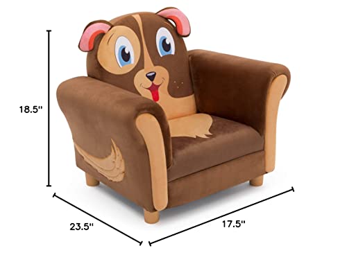 Delta Children Cozy Children's Chair - Fun Animal Character, Brown Puppy