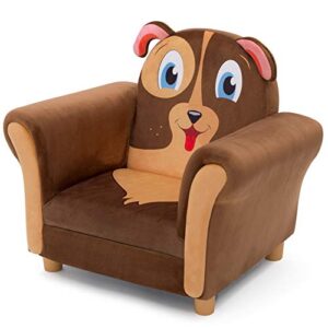 Delta Children Cozy Children's Chair - Fun Animal Character, Brown Puppy