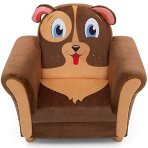 Delta Children Cozy Children's Chair - Fun Animal Character, Brown Puppy