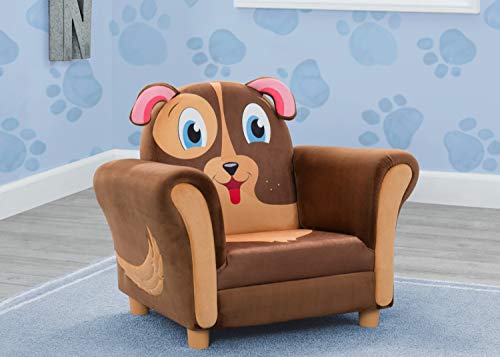 Delta Children Cozy Children's Chair - Fun Animal Character, Brown Puppy