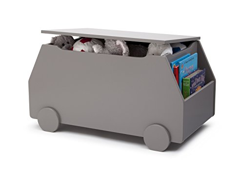 Delta Children Metro Toy Box, Classic Grey