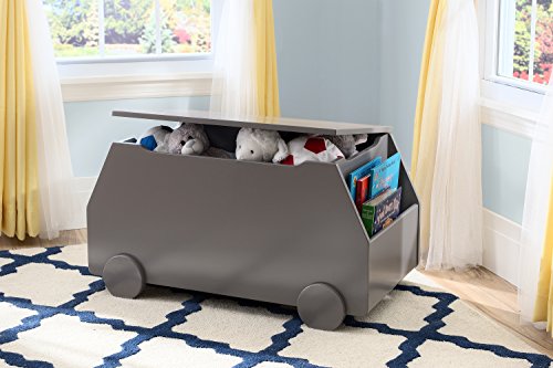 Delta Children Metro Toy Box, Classic Grey