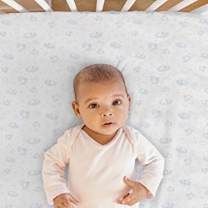 Serta PerfectSleeper Deluxe Crib Mattress Pad - 2 Pack – 100% Waterproof, Quilted Top, Fitted Protective Crib Mattress Pad, White