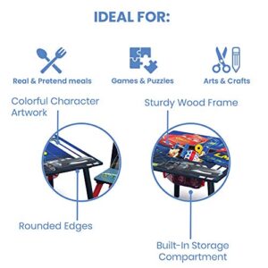 Delta Children Kids Table and Chair Set With Storage (2 Chairs Included) - Ideal for Arts & Crafts, Snack Time, Homework & More, Disney/Pixar Cars, 3 Piece Set