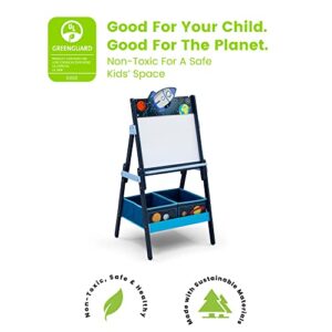 Delta Children Space Adventures Wooden Activity Easel with Storage - Ideal for Arts & Crafts, Drawing, Homeschooling and More - Greenguard Gold Certified, Blue