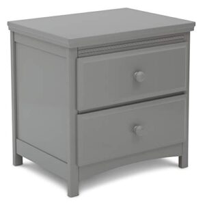 delta children emerson nightstand, greenguard gold certified, grey