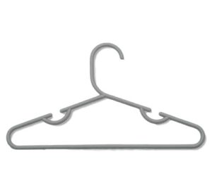 delta gray nursery hangers 24 pack for baby, toddler, kids, children (3 packs of 8) (gray)