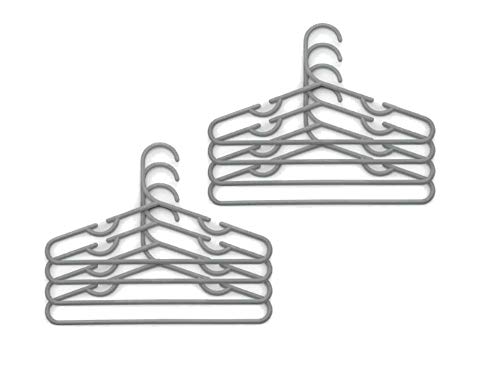 Delta Gray Nursery Hangers 24 Pack for Baby, Toddler, Kids, Children (3 Packs of 8) (Gray)