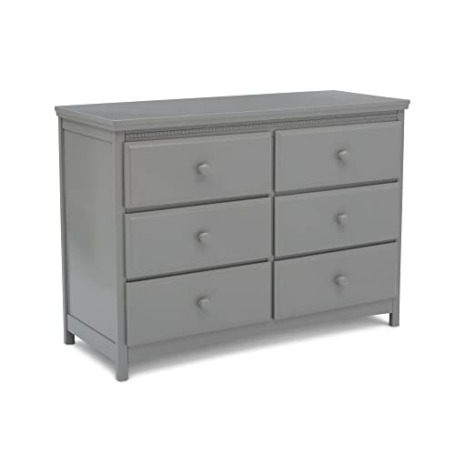 Delta Children Emerson 6 Drawer Dresser, Greenguard Gold Certified, Grey