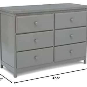 Delta Children Emerson 6 Drawer Dresser, Greenguard Gold Certified, Grey