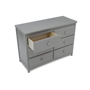 Delta Children Emerson 6 Drawer Dresser, Greenguard Gold Certified, Grey