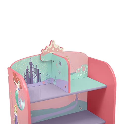 Disney Princess Wooden Playhouse 4-Shelf Bookcase for Kids by Delta Children - Greenguard Gold Certified, Pink