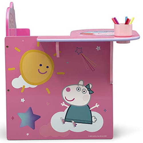 Delta Children Chair Desk with Storage Bin - Ideal for Arts & Crafts, Snack Time, Homeschooling, Homework & More - Greenguard Gold Certified, Peppa Pig