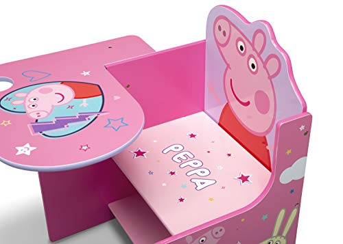 Delta Children Chair Desk with Storage Bin - Ideal for Arts & Crafts, Snack Time, Homeschooling, Homework & More - Greenguard Gold Certified, Peppa Pig