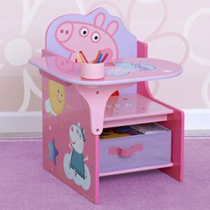 Delta Children Chair Desk with Storage Bin - Ideal for Arts & Crafts, Snack Time, Homeschooling, Homework & More - Greenguard Gold Certified, Peppa Pig