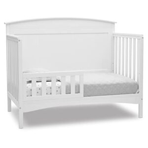 Delta Children Archer Solid Panel 4-in-1 Convertible Baby Crib - Greenguard Gold Certified, Bianca White