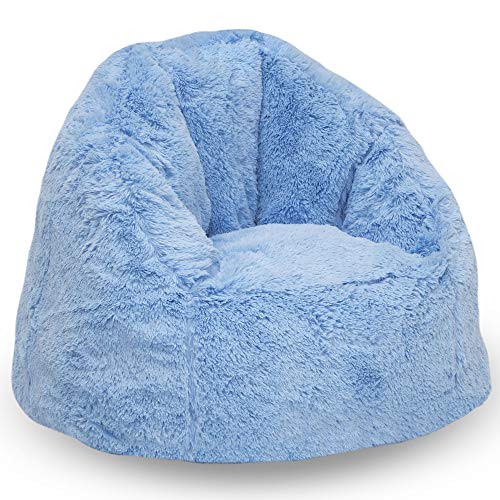 Delta Children Cozee Fluffy Chair, Toddler Size (for Kids Up to 6 Years Old), Blue,2 Count