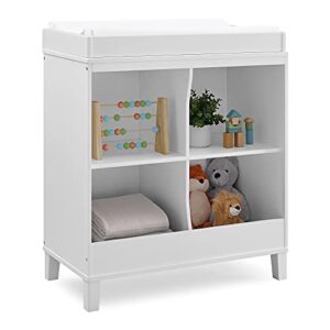 delta children huck convertible changing table, bianca white