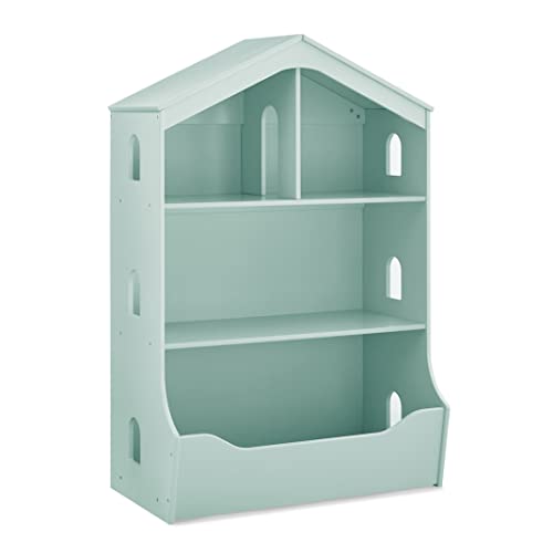 Delta Children Playhouse Bookcase with Toy Storage, Greenguard Gold Certified, Mint