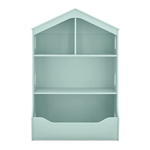 Delta Children Playhouse Bookcase with Toy Storage, Greenguard Gold Certified, Mint