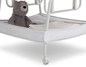 Delta Children Smooth Glide Bassinet, Silver Linings