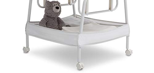 Delta Children Smooth Glide Bassinet, Silver Linings