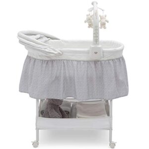 Delta Children Smooth Glide Bassinet, Silver Linings