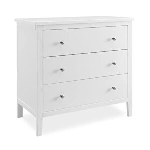 delta children campbell 3 drawer dresser, bianca white