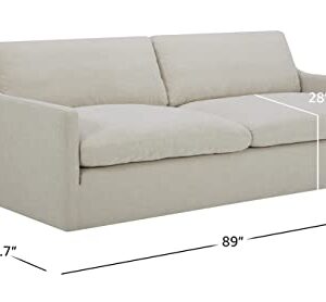 Amazon Brand – Stone & Beam Rustin Contemporary Deep-Seated Sofa Couch, 89"W, Cream