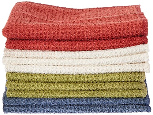 Eurow Microfiber Waffle Weave Fast Drying Absorbent Dish Cloths, Set of 10