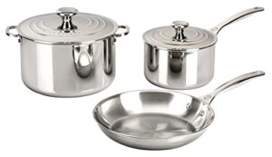 le creuset tri-ply stainless steel 5 pc. cookware set, 5 pc