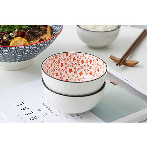 Maypink Porcelain Cereal Bowls Set Ceramic Bowls Set of 8 - 4.5 inches Vibrant Colors Soup Bowls Cute Oatmeal Bowls for Pasta Small Salad Stews Rice Microwave and Dishwasher Safe (8, 4.5-inch)