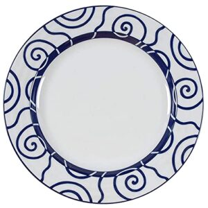 crate & barrel blue spiral salad plate