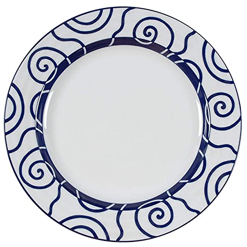 Crate & Barrel Blue Spiral Salad Plate