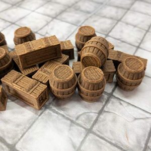 Extruded Gaming Armory Crates and Gunpowder Barrels